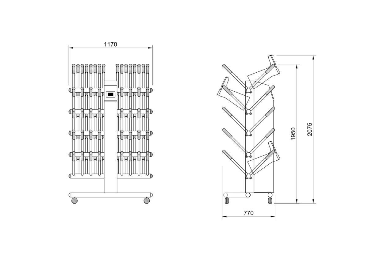 HYGIfeet boot dryer - 40 pairs - double-sided - JVD